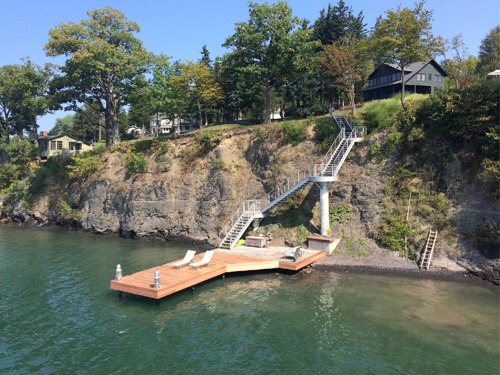 Permanent Docks and Covered Boat Slips - FJ Estlinbaum Barge & Crane